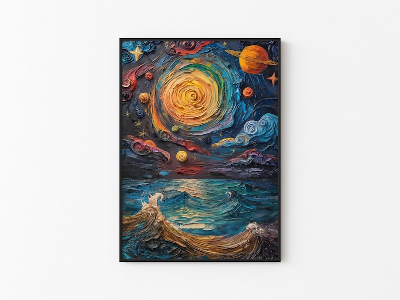 Cosmic Dream Exoplanet Solar System Instant Download Art Poster Digital ...