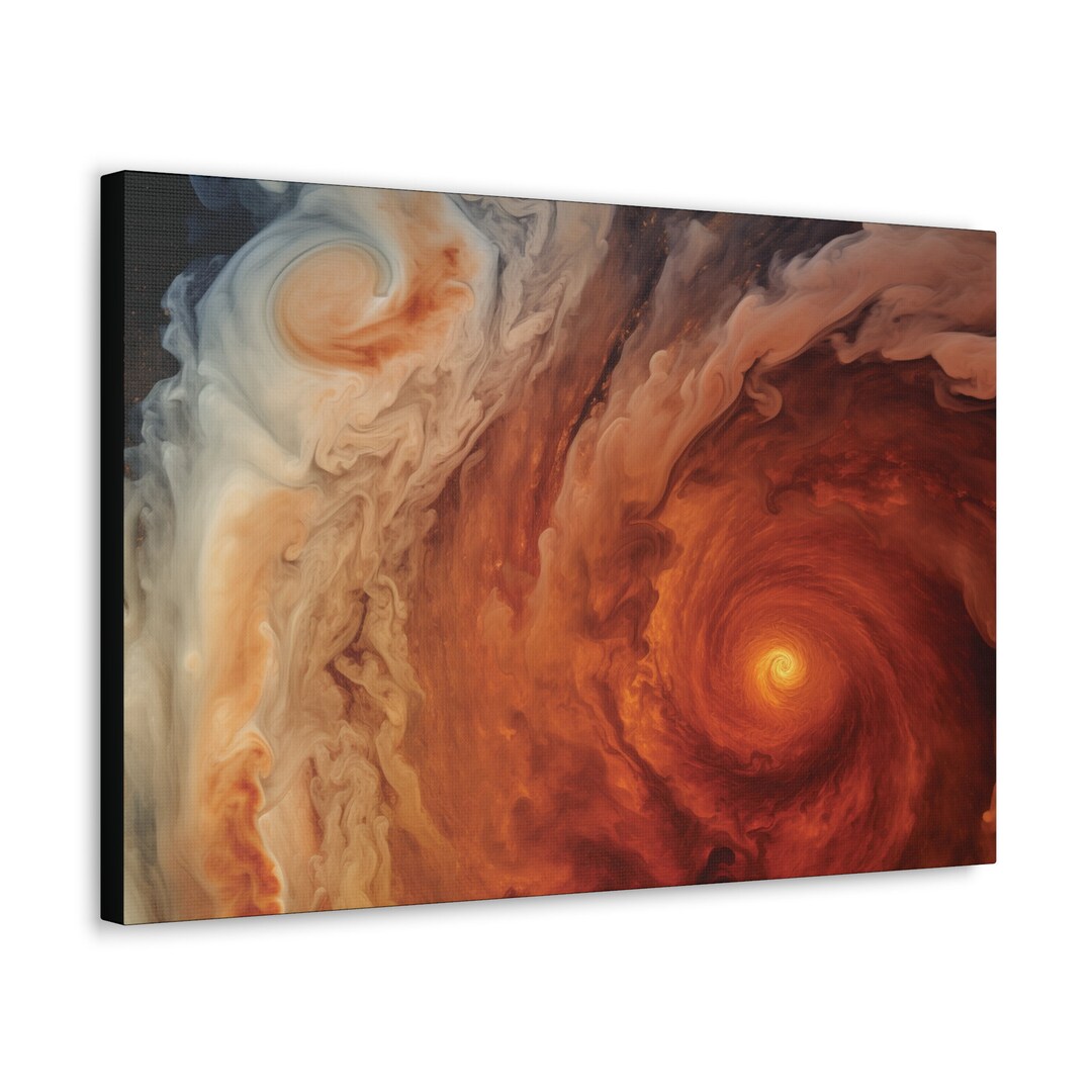 Jupiter Red Giant Storm Canvas Art - Vibrant Space Decor Jupiter ...