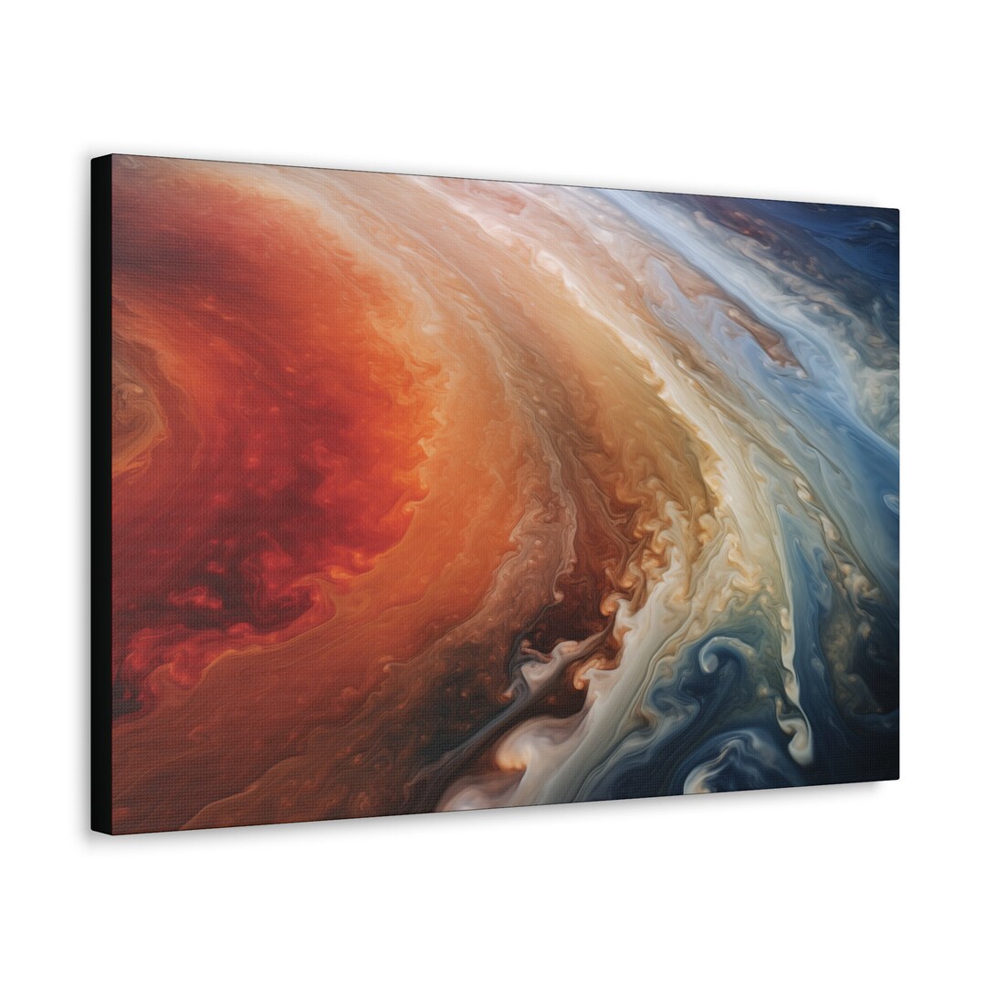 Jupiter Red Giant Storm Canvas Art - Vibrant Space Decor Jupiter ...