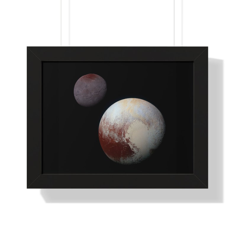 Pluto and Charon Celestial Bodies Poster - Astronomical Art Print for ...