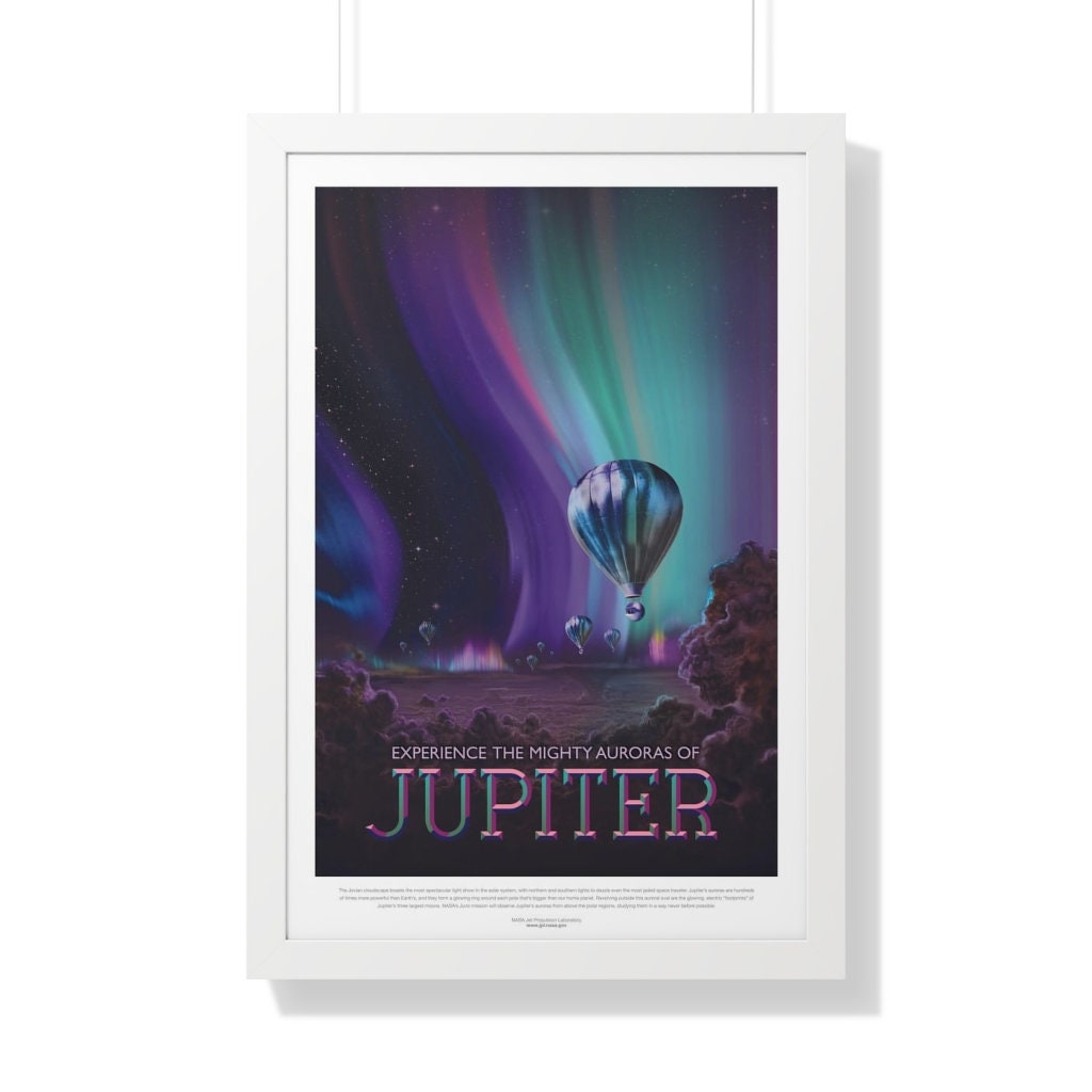 Jupiter Fantasy Poster Jupiter Clouds Hot Air Balloon in - Etsy