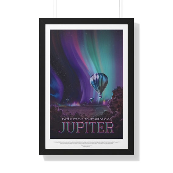 Jupiter Fantasy Poster Jupiter Clouds Hot Air Balloon in - Etsy