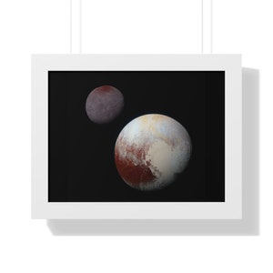 Pluto and Charon Celestial Bodies Poster - Astronomical Art Print for ...
