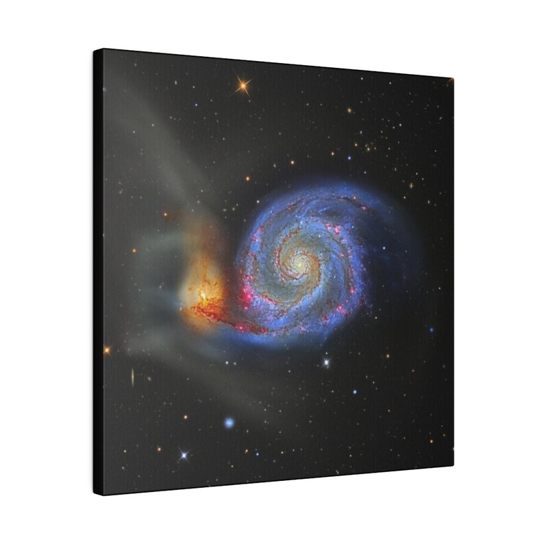 The Whirlpool Galaxy, M51a Galaxy, Spiral Galaxy, Galaxy Collision ...