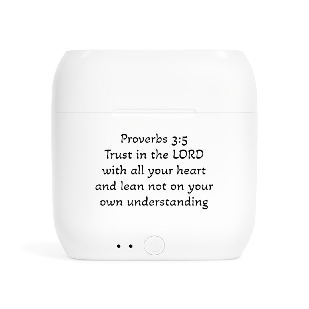 Wireless Earbuds With Bible Scripture-abs Plastic Case-bluetooth ...