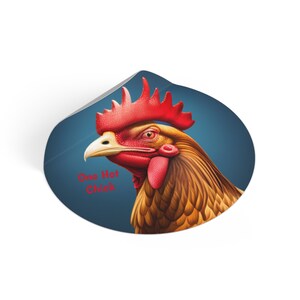 Adorable 'one Hot Chick' Vinyl Sticker - Funny Chicken Quote for ...