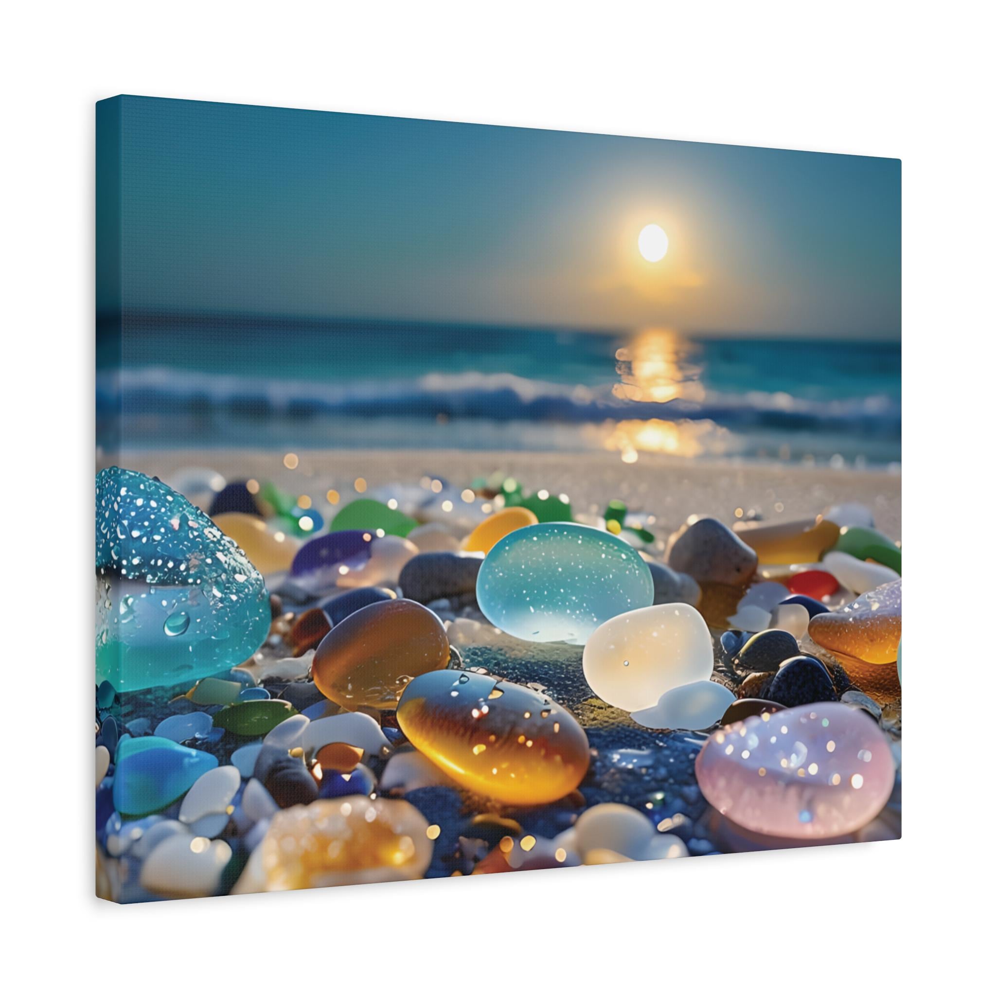 Beach Sea Glass Canvas Print, Coastal Home Decor, Housewarming Gift - Etsy