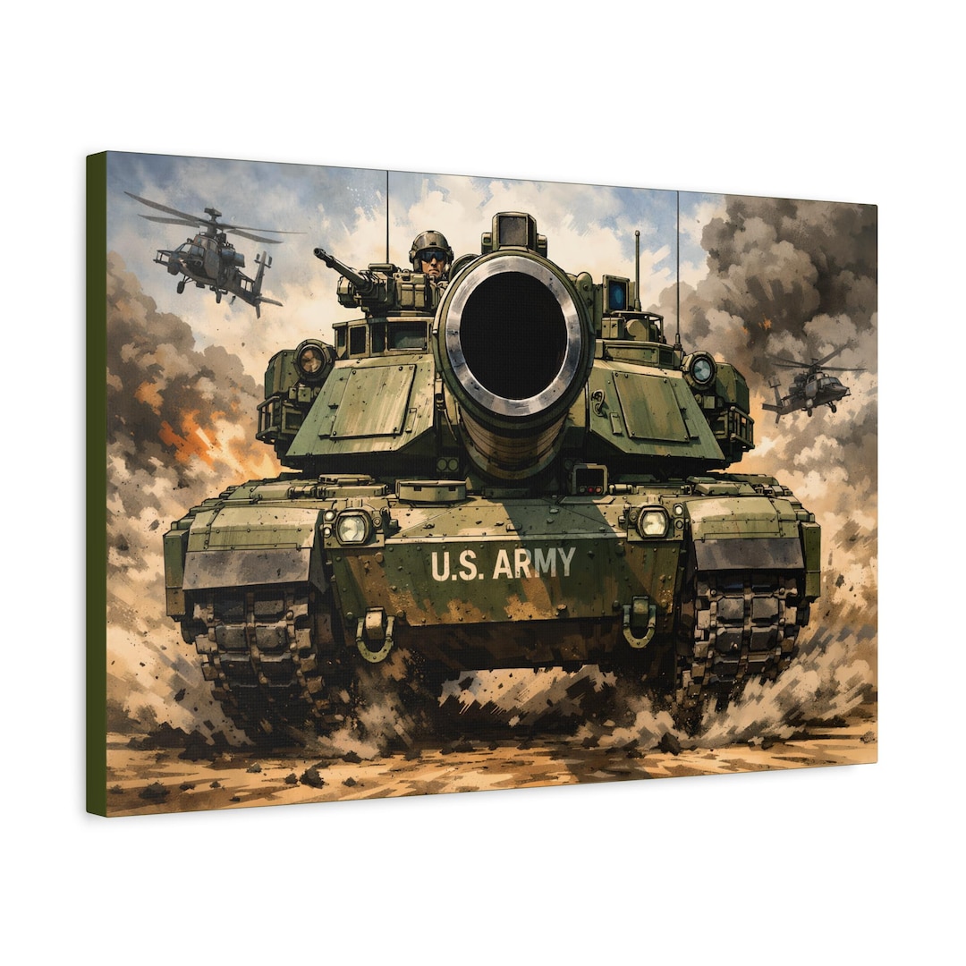 U.S. Army Battle Tank Canvas Art | Military Wall Decor - Etsy Canada