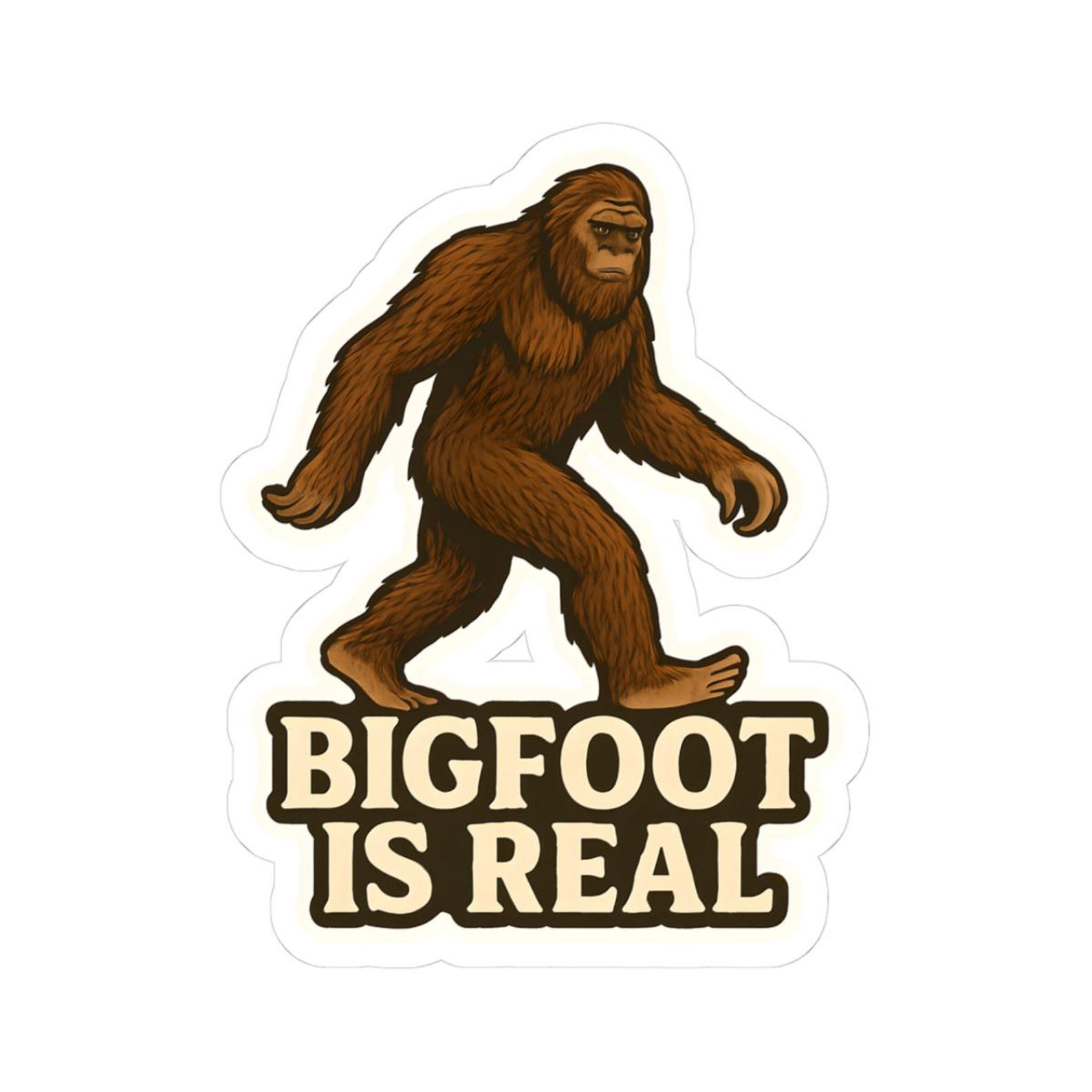 Bigfoot Kiss-cut Stickers: Funny Adventure Decor for Cryptid Fans - Etsy