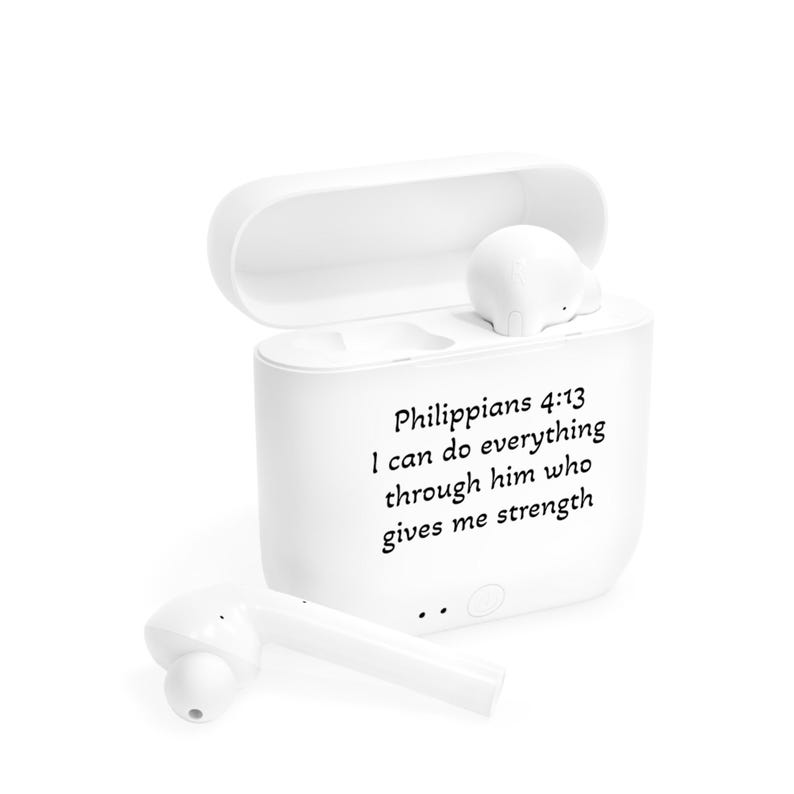 Philippians 4:13 Bible Verse Earbuds With Protective Case i Can Do ...