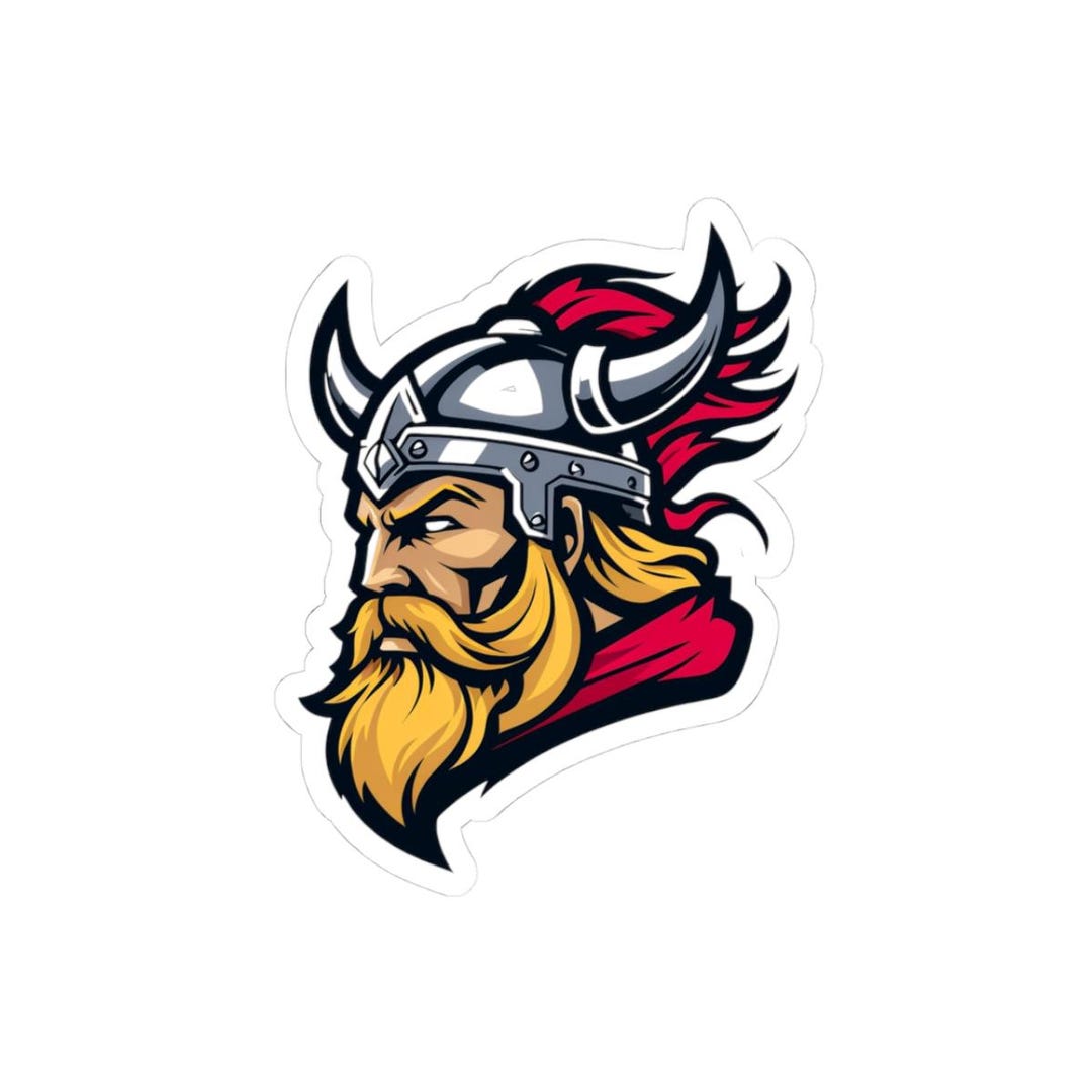 Viking Warrior Kiss-cut Stickers: Bold Norse Fantasy Decals - Etsy