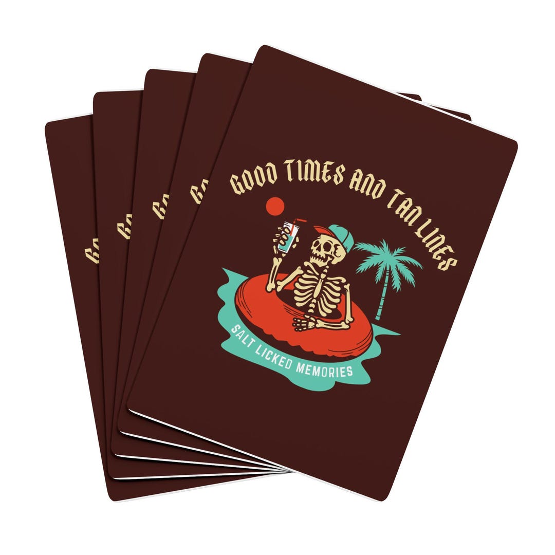 Skeleton Poker Playing Cards: Fun Game Night Set - Etsy