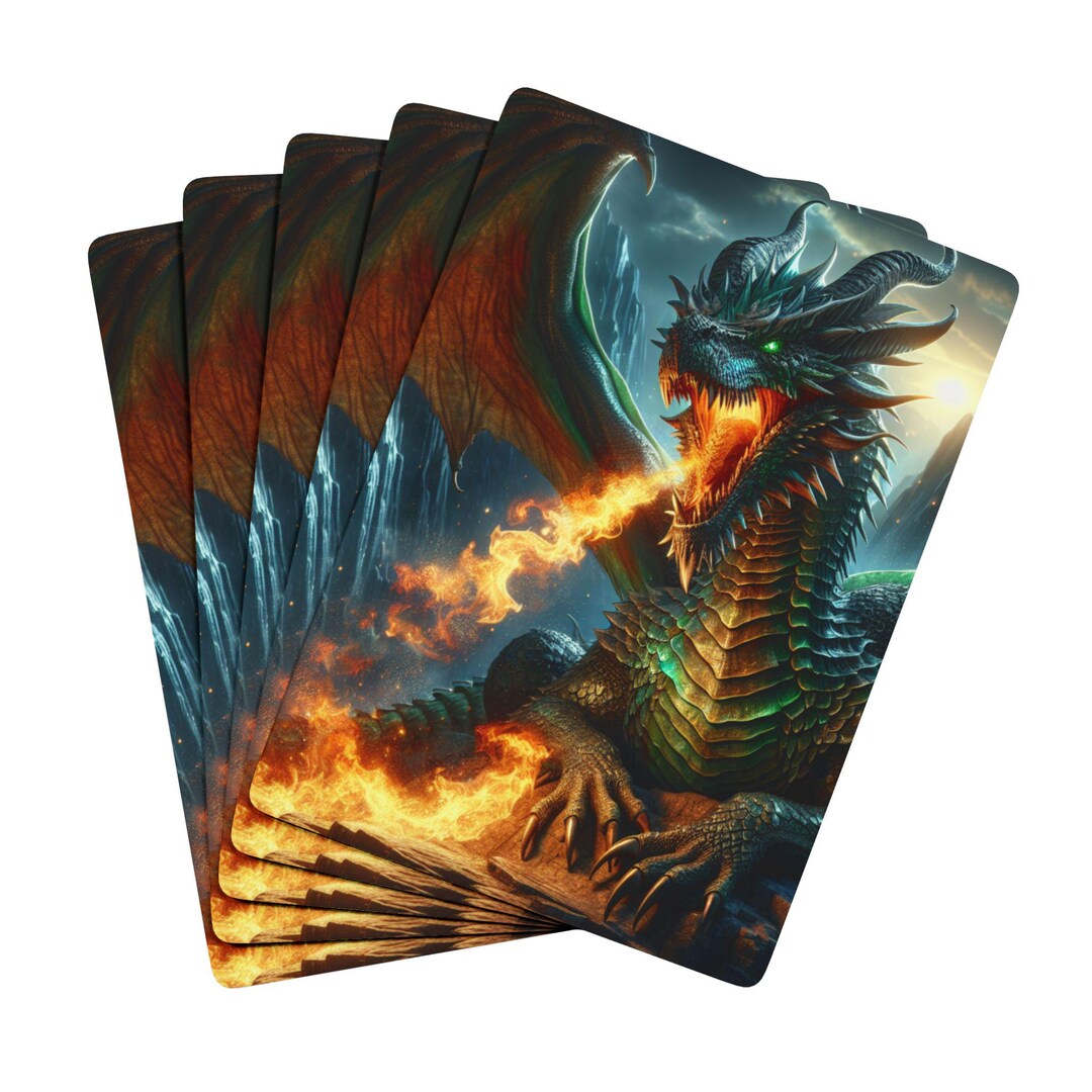 Fantasy Dragon Playing Cards: Poker Deck Set for Dungeons & Dragons ...