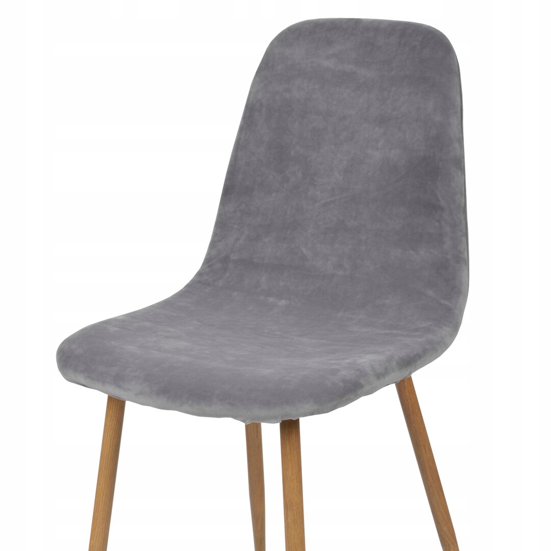 GREY Velvet Scandi Chair Cover / Stretch Chair Cover / GREY - Etsy