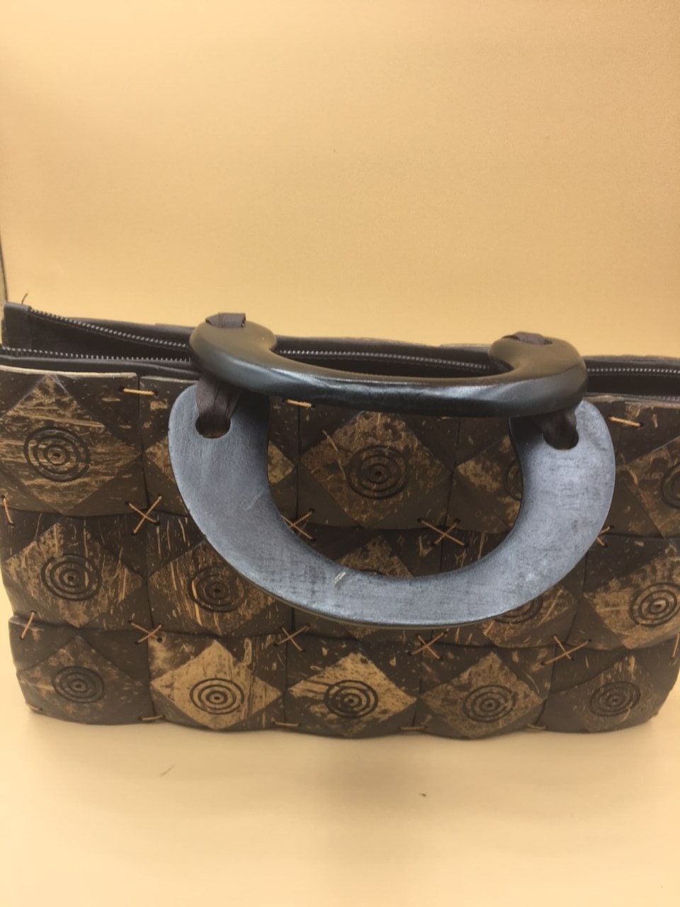 Coconut Shell Bag 24cm Wide.x14 Cm Plus Handles - Etsy