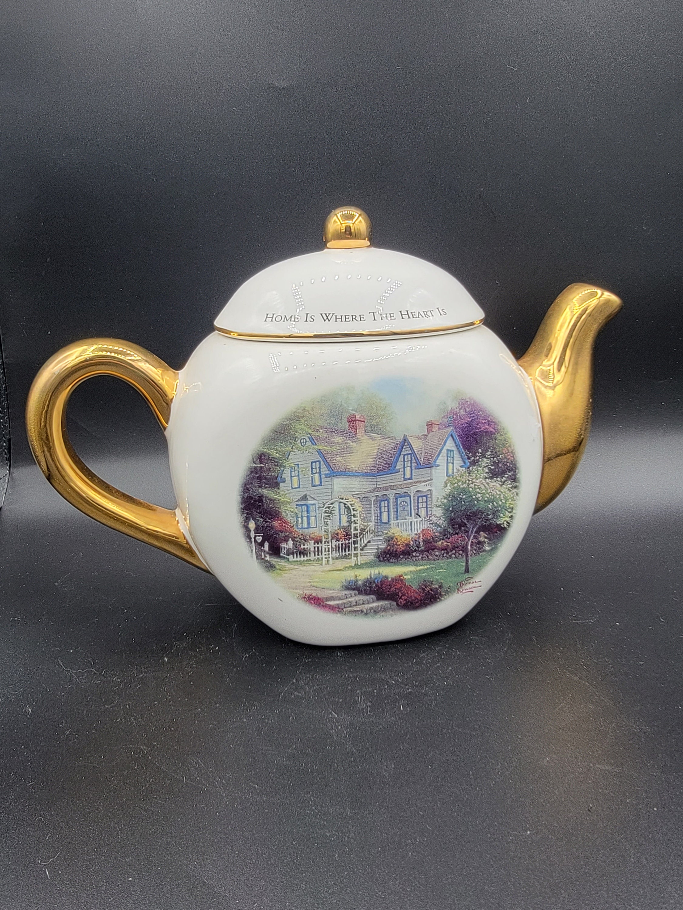 Thomas Kinkade Where the Heart is Teapot - Etsy