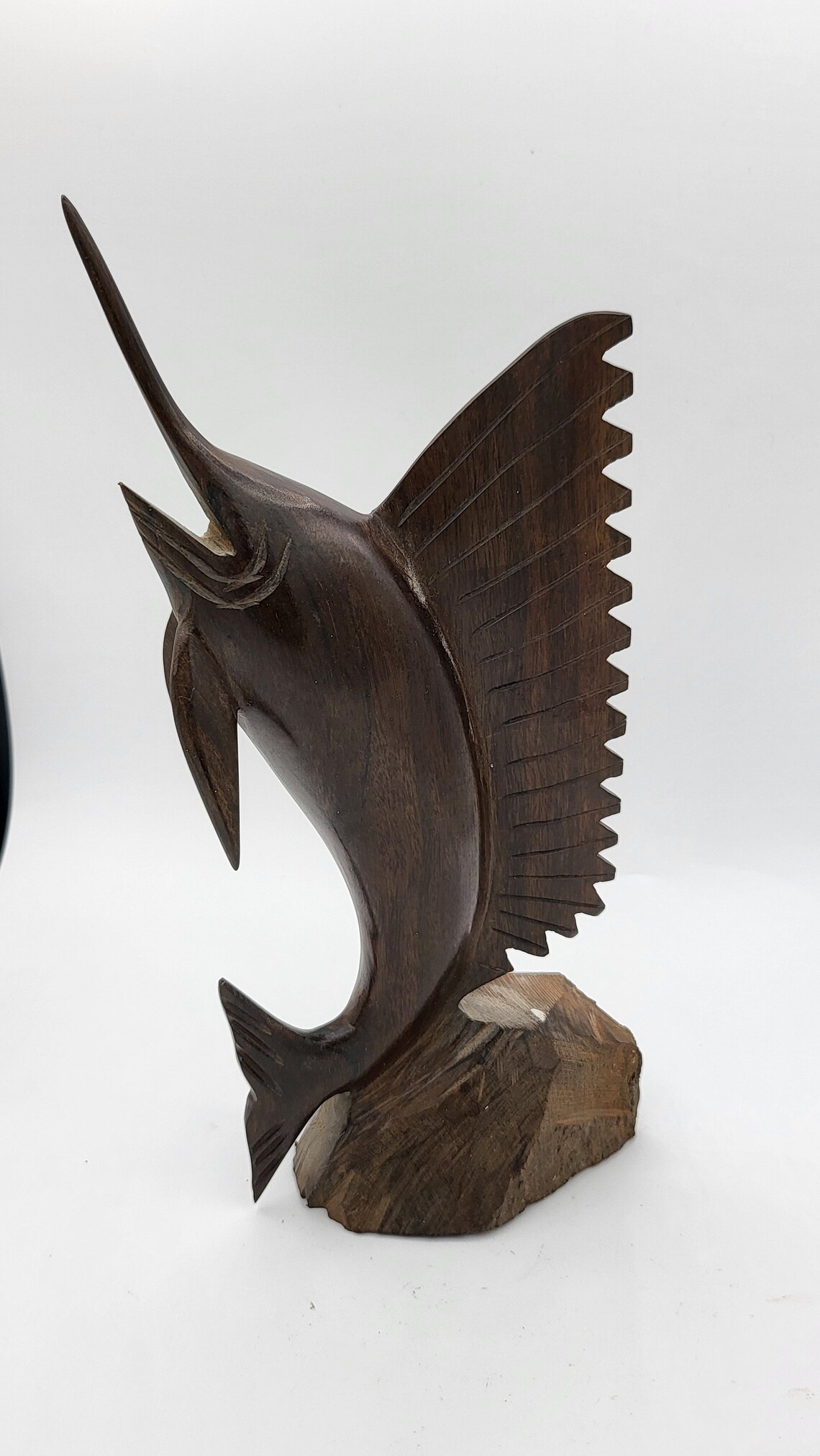 Large 10.5 Inch Carved Sail Fish/sword Fish/marlin in Ironwood - Etsy