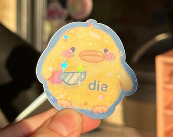 Knife Duck Sticker Funny Duck Sticker, Laptop Sticker, Cute Sticker ...