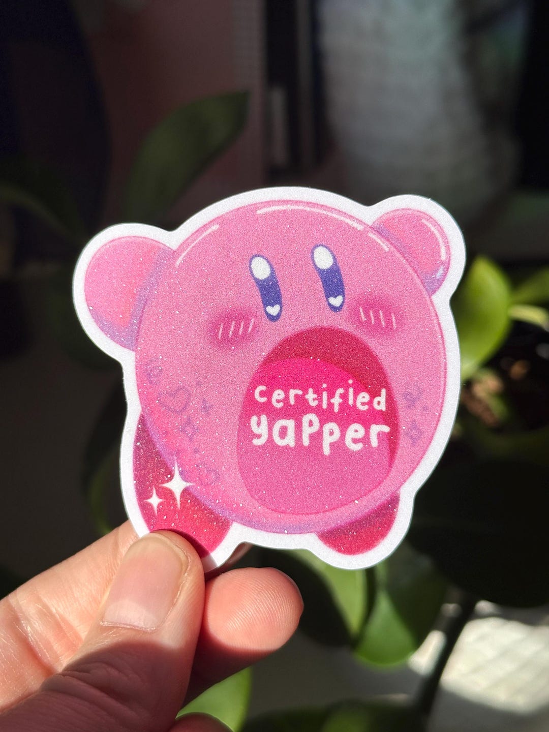 Certified Yapper Sticker: Funny Kawaii Glitter Vinyl - Etsy