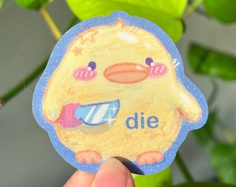 Knife Duck Sticker | Funny Duck Sticker, Laptop Sticker, Cute Sticker ...