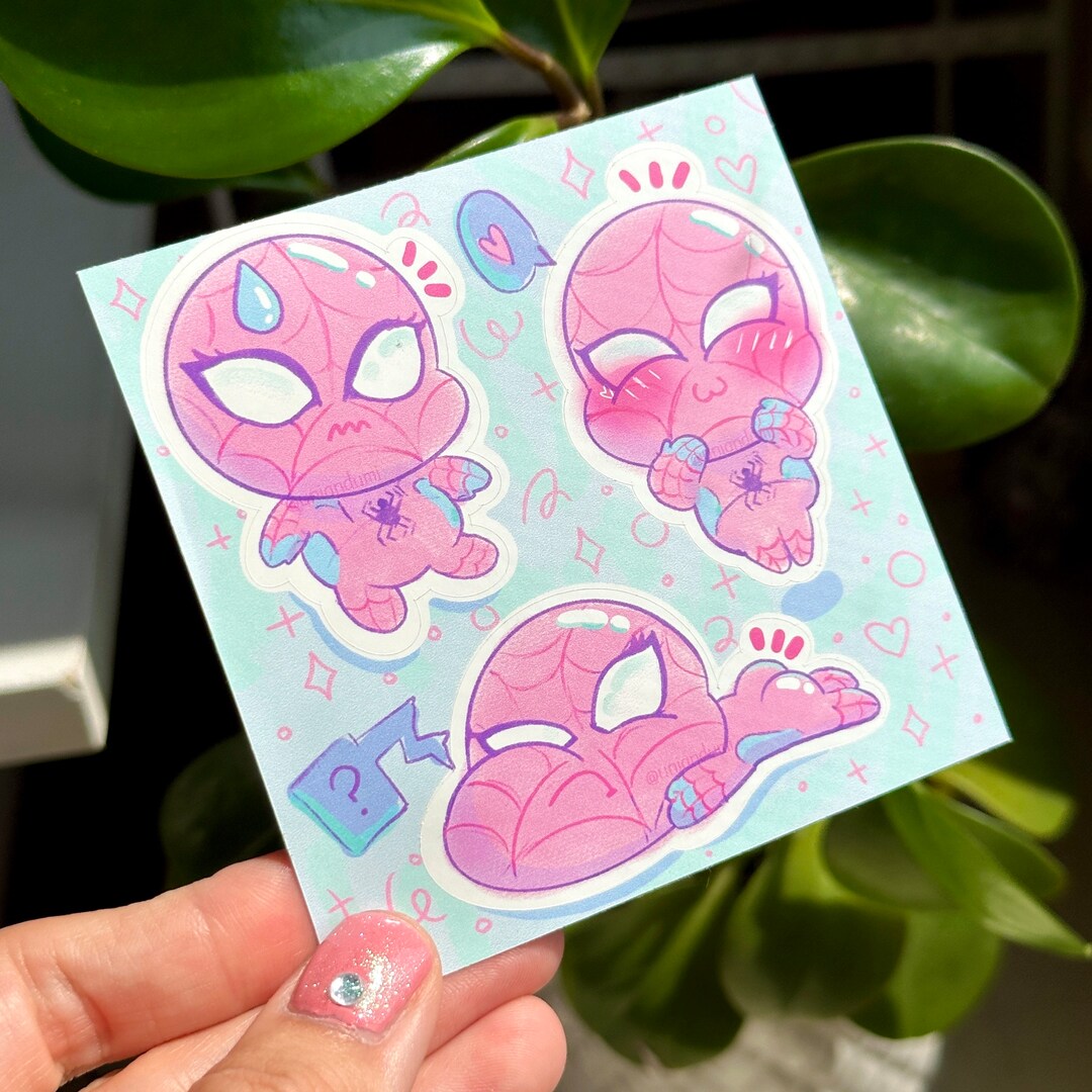 Chibi Spider Hero Sticker Sheet | Superhero Sticker Sheet - Deco ...