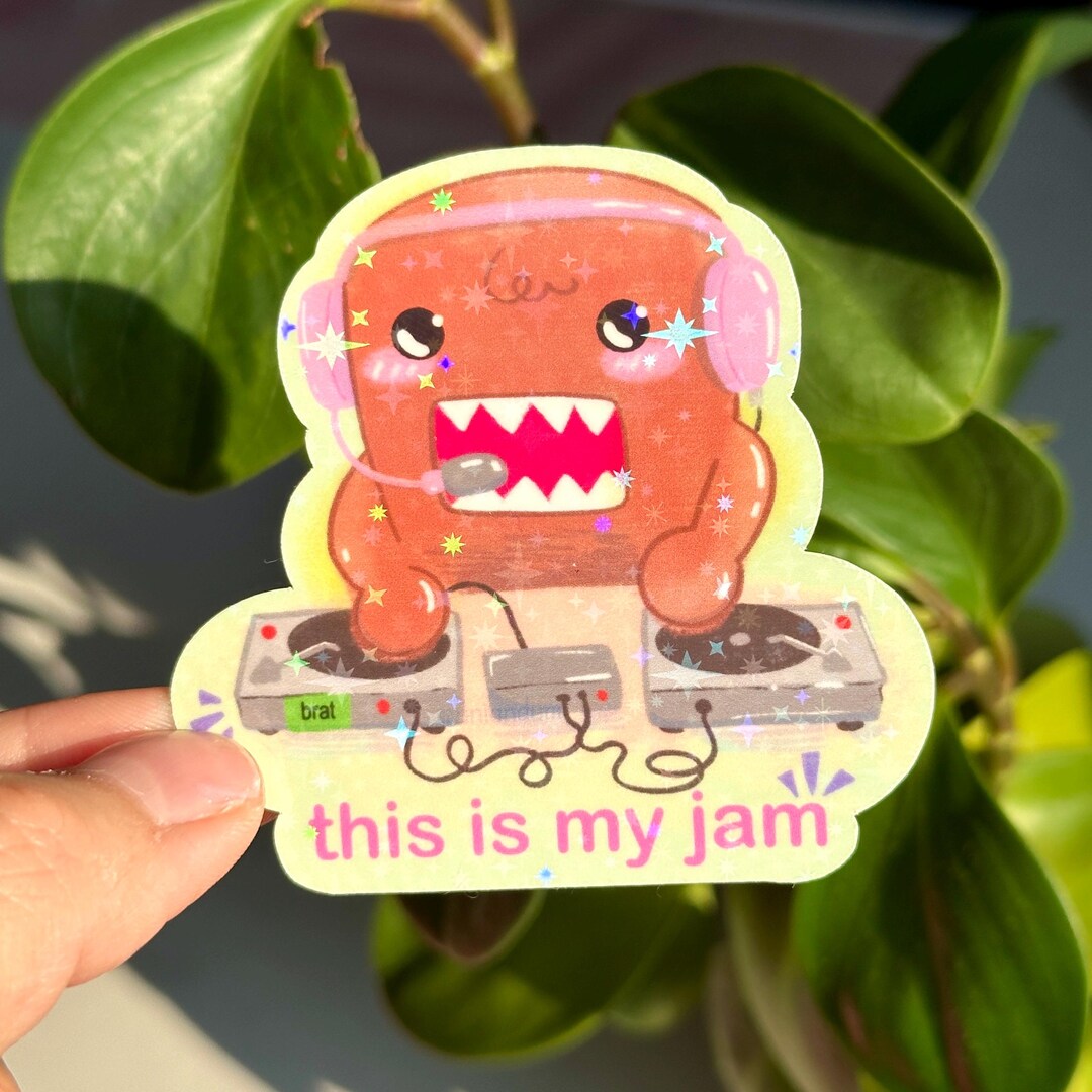 DJ DOMO Glitter Sticker Y2K Cybercore Sticker Anime Waterproof Cute ...