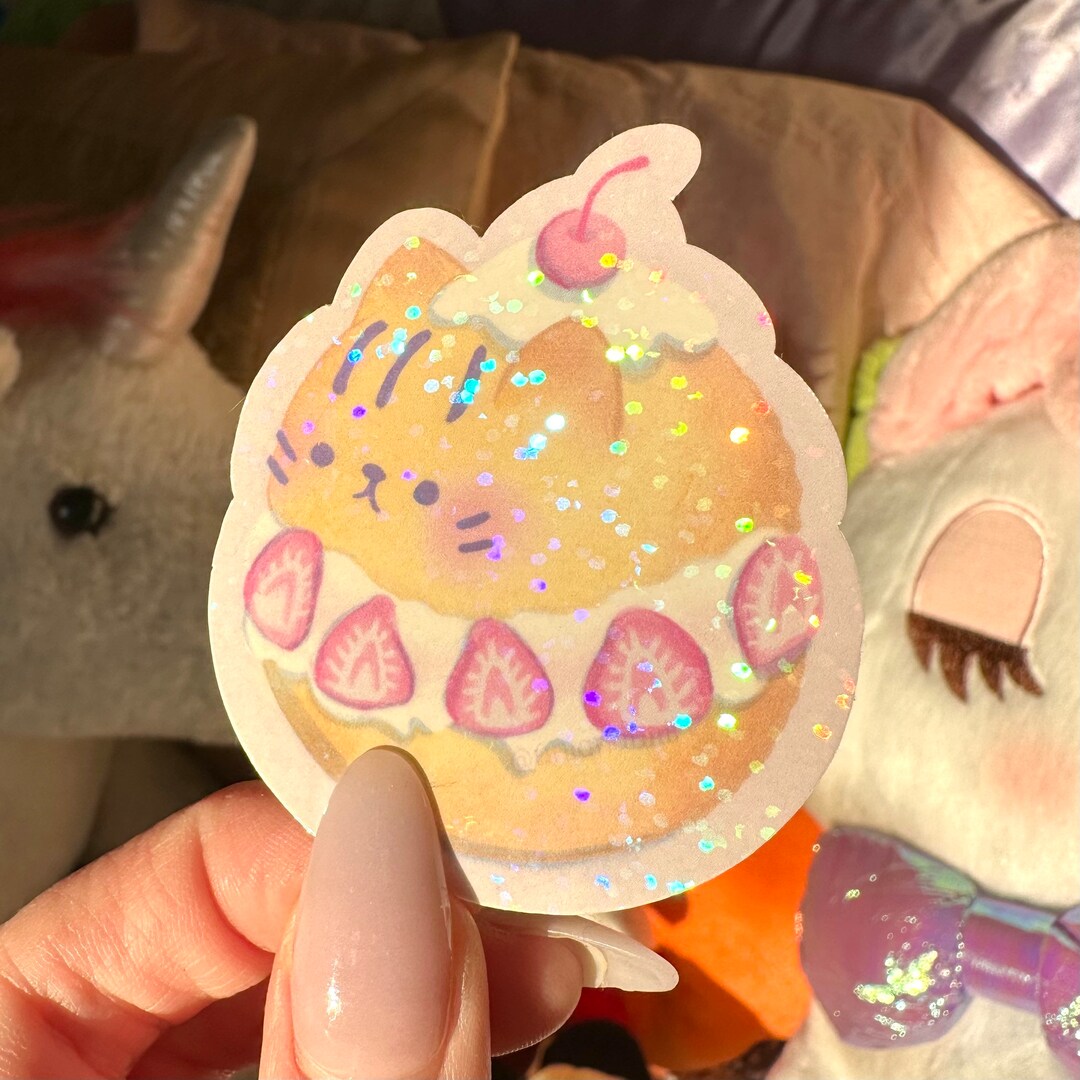 Pastry Cat Sticker Waterproof Sticker Die Cut Cat Sticker Kawaii ...