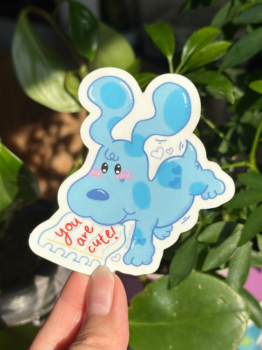 Nostalgic Blue Dog Sticker | Notebook Sticker, Cute Puppy Kawaii ...