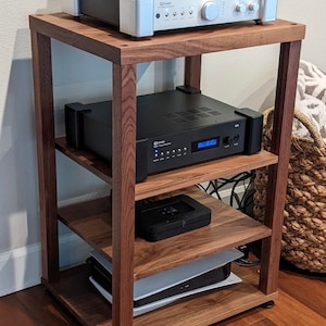 Thick Top Audio Rack With Adjustable Shelving - Etsy