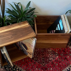 Dovetailed Vinyl Record Crates Made in Walnut - Etsy