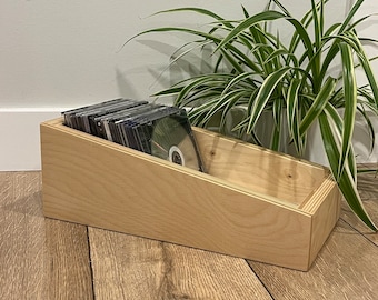 Vtg NAPA VALLEY 144 CD Wooden Shelf Storage Rack Crate Holder Organizer ...