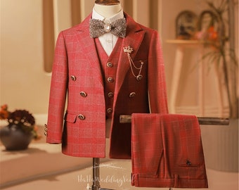 Baby Boy Red Suit Jacket - Etsy