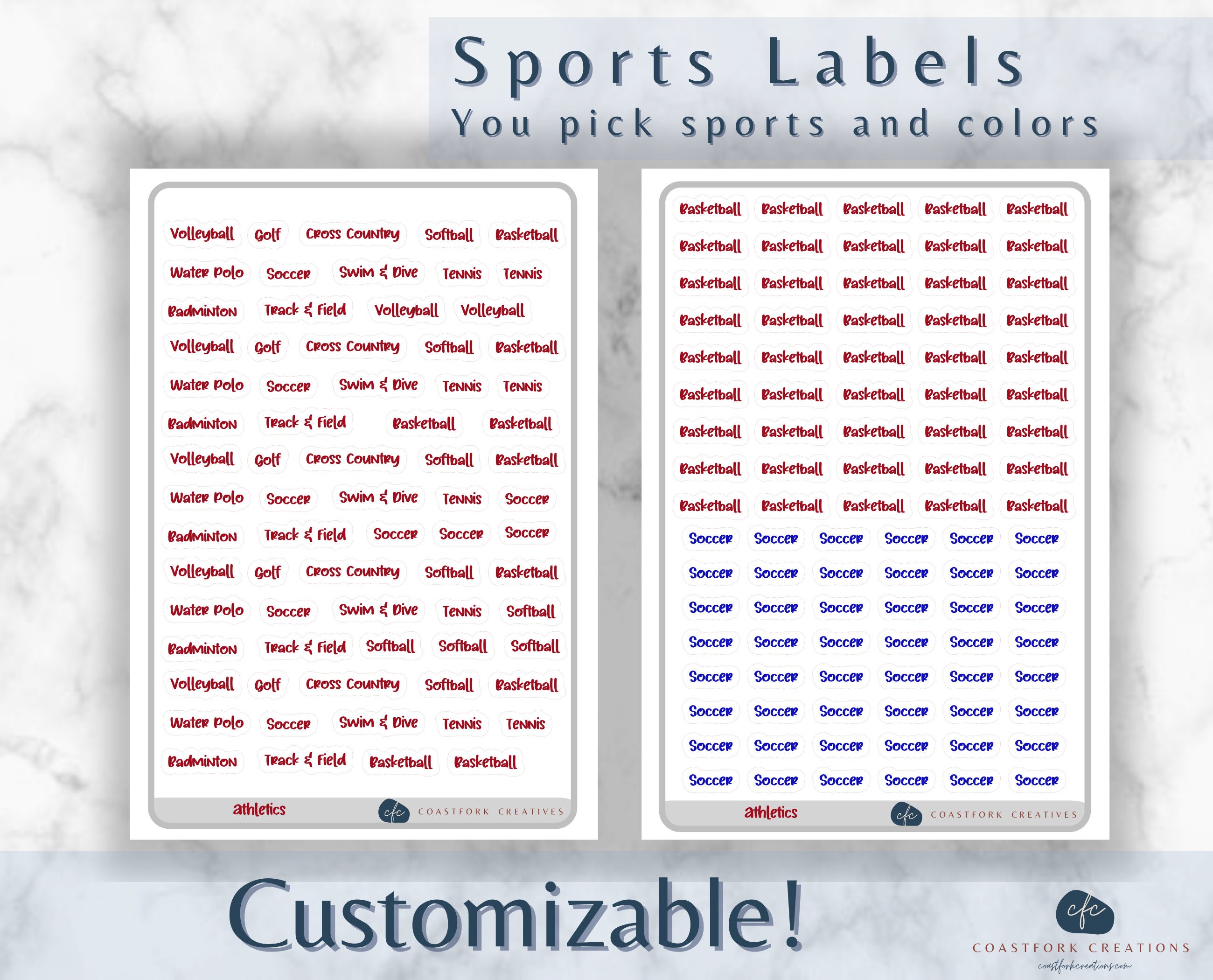 Sports Labels - Sport Planner Stickers -ready to Ship - Happy Planner ...