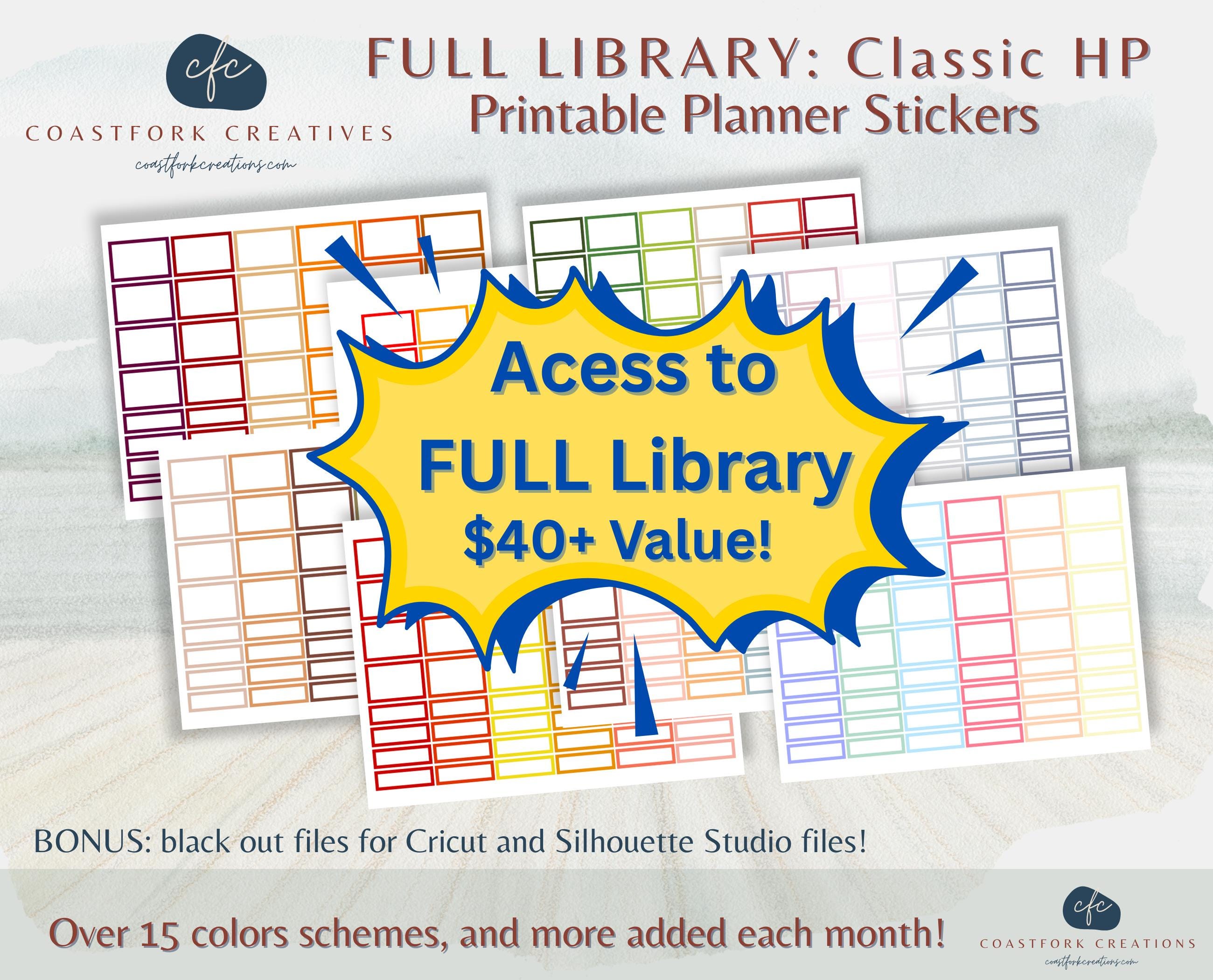 Full Library Classic HP Colorful Boxes BUNDLE | Happy Planner Quarter ...