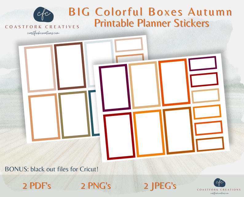 DD - Library Big HP Pastel Spring Colorful Boxes Printable Planner ...