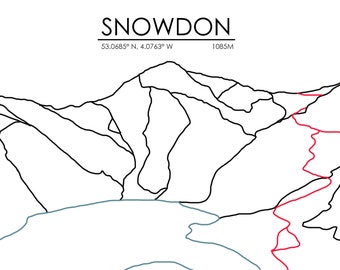 Snowdon Drawing - Etsy UK