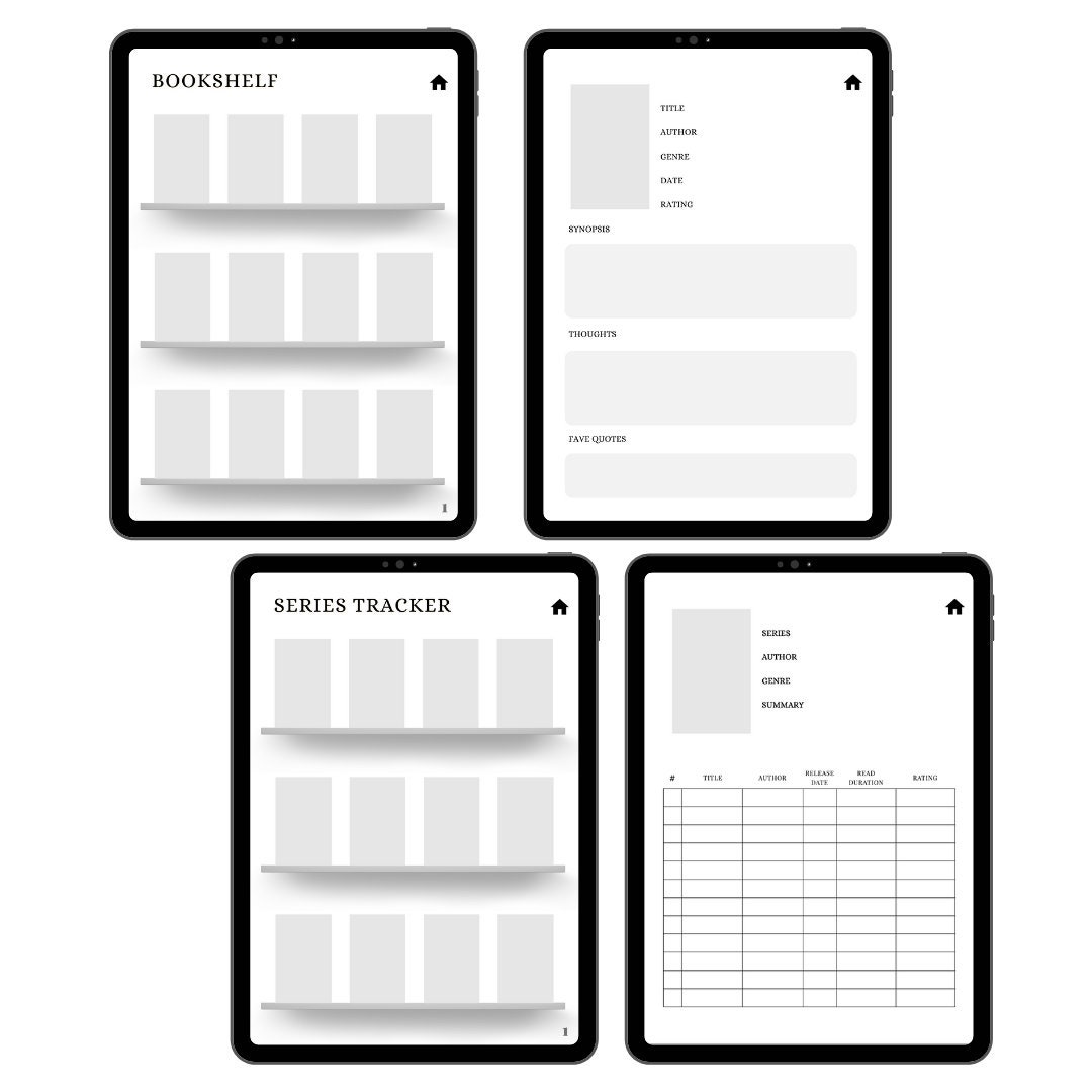 Digital Reading Journal, Digital Reading Planner, Digital Planner, Book ...