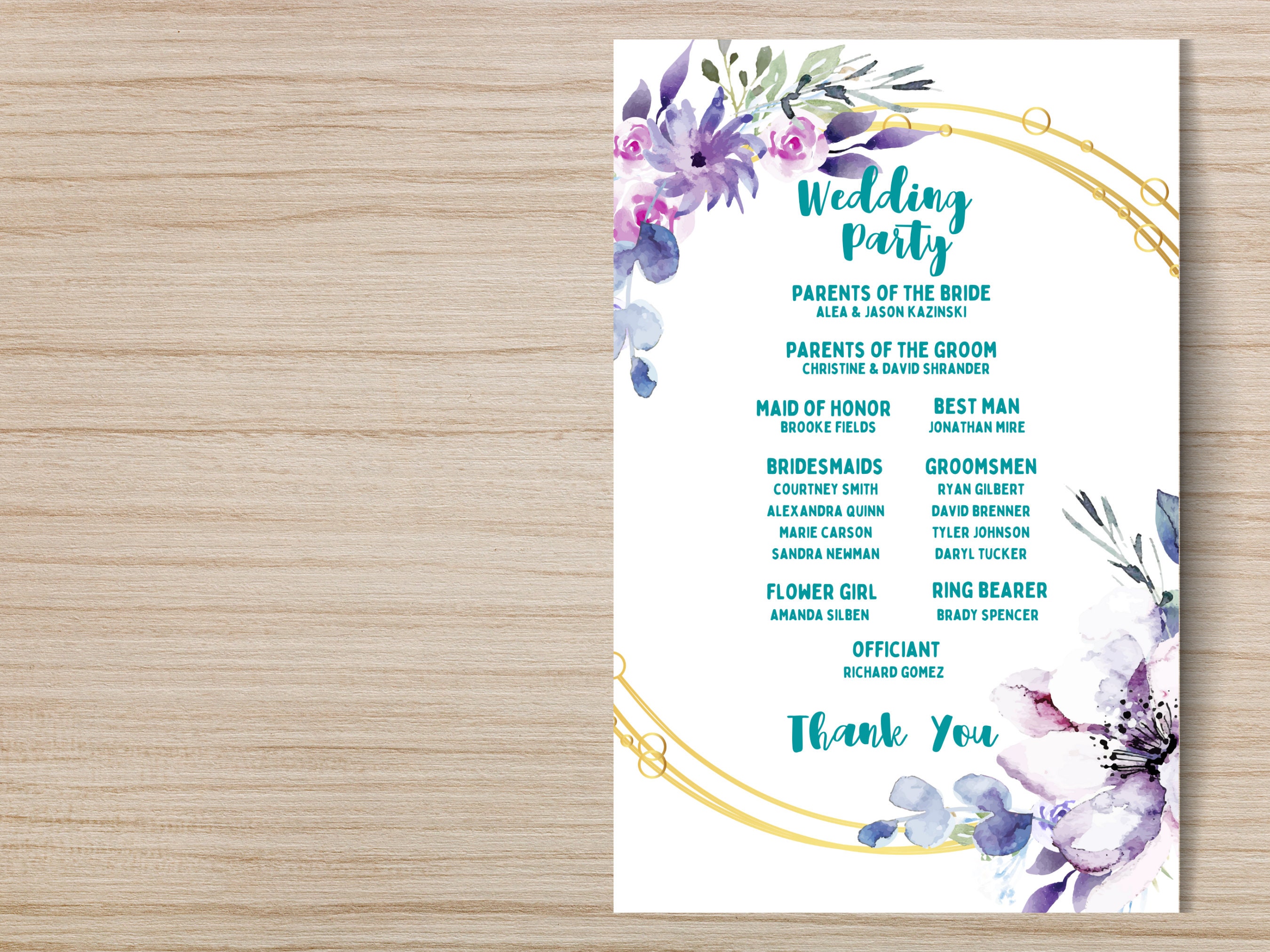Printable Wedding Programs - Wedding Program Template - Fun Wedding ...