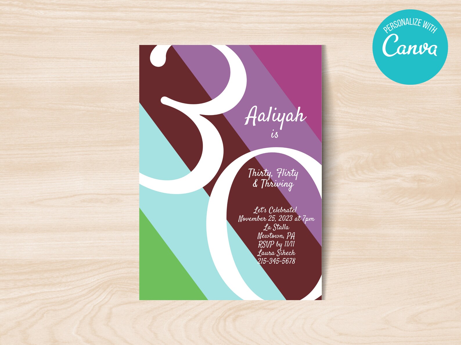 13 Going on 30 Birthday Invitation Template: Movie Theme (DIY) - Etsy