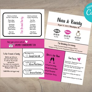 Fun Printable Wedding Programs Wedding Program Template - Etsy
