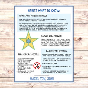 Printable Bar Mitzvah Program Bar Mitzvah Program Template - Etsy