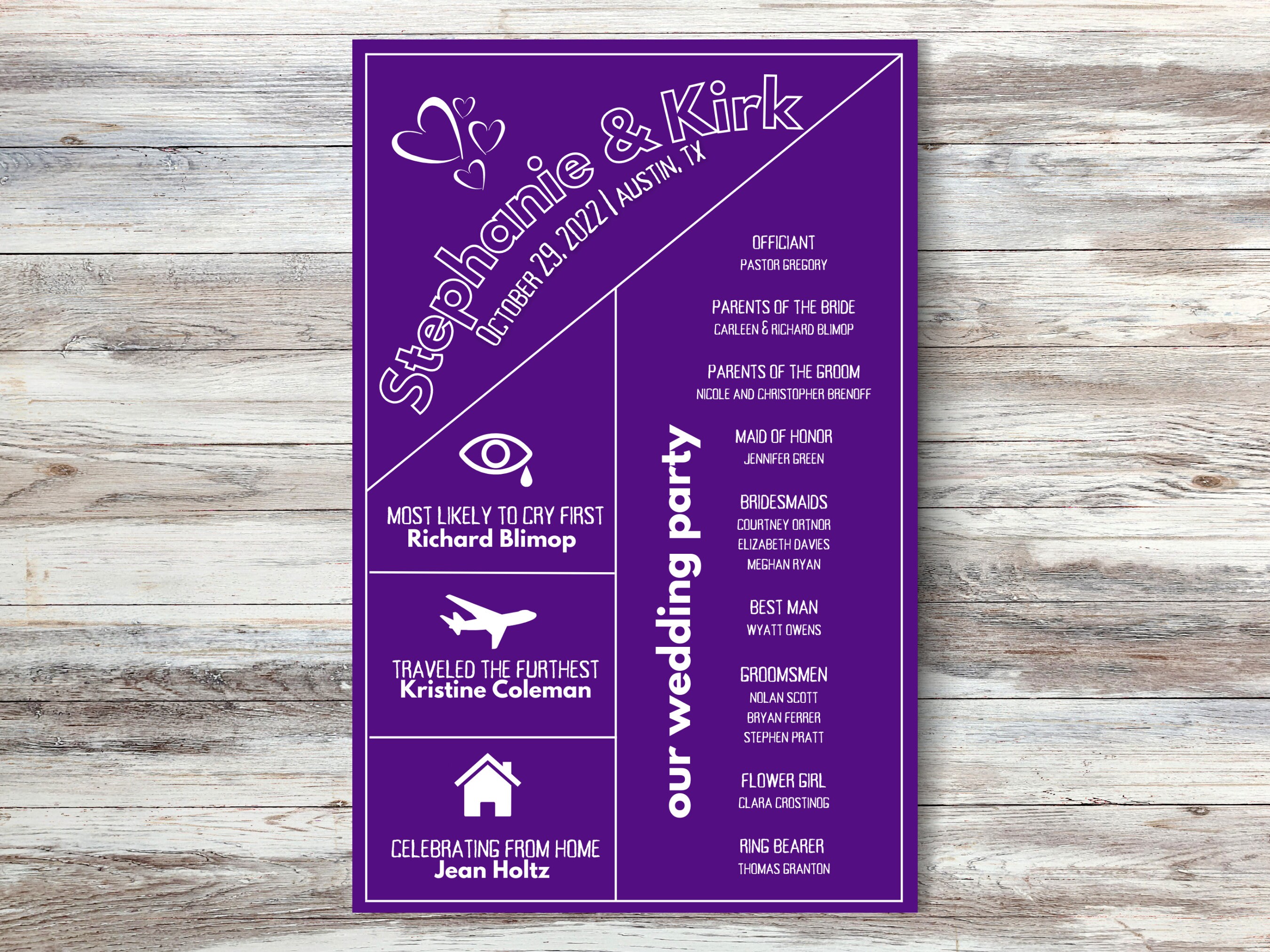 Customizable Wedding Program Template - Printable Wedding Program ...