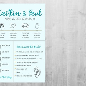 Beach Wedding Printable Wedding Programs Destination Wedding - Etsy