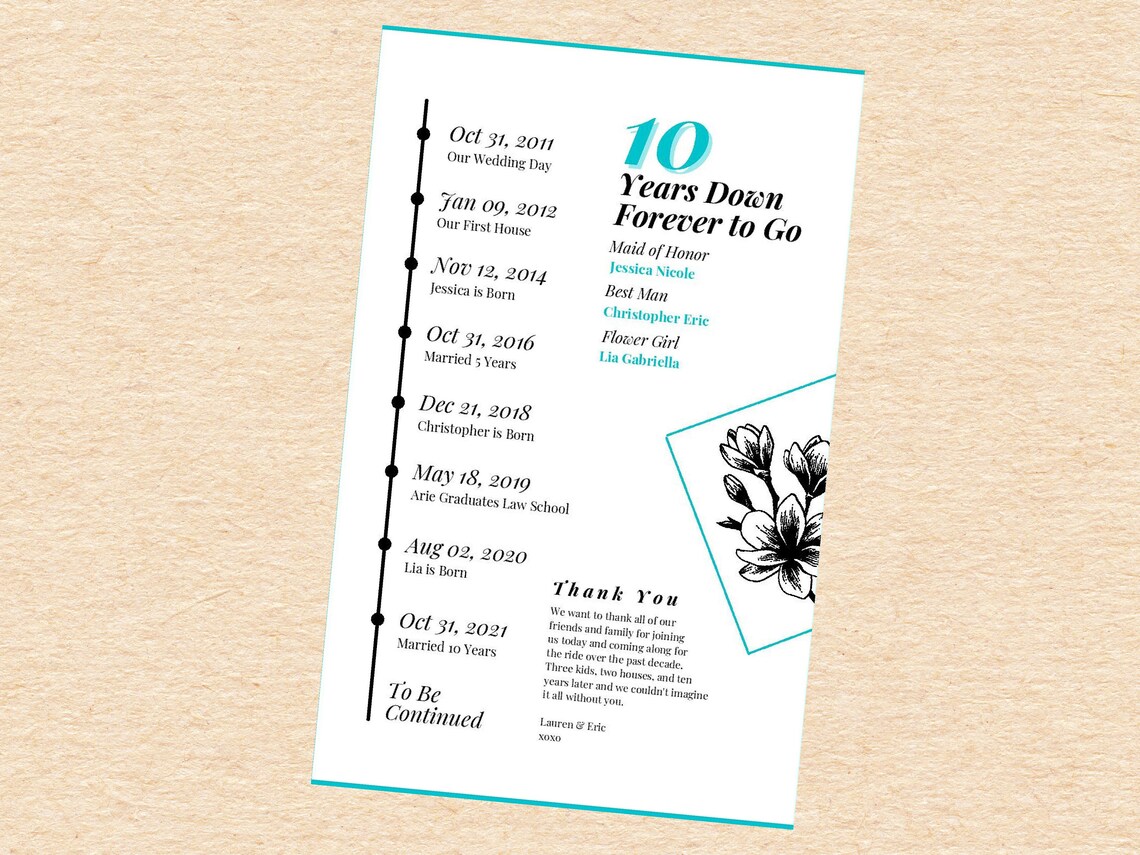 Printable Vow Renewal Program Template Printable Word Searches