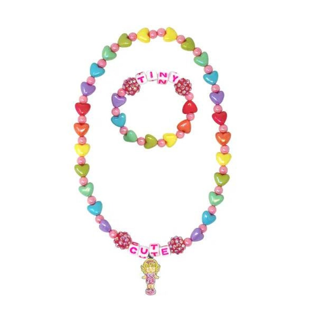 Polly Pocket Necklace and Bracelet Set Kids Jewellery Set Party ...