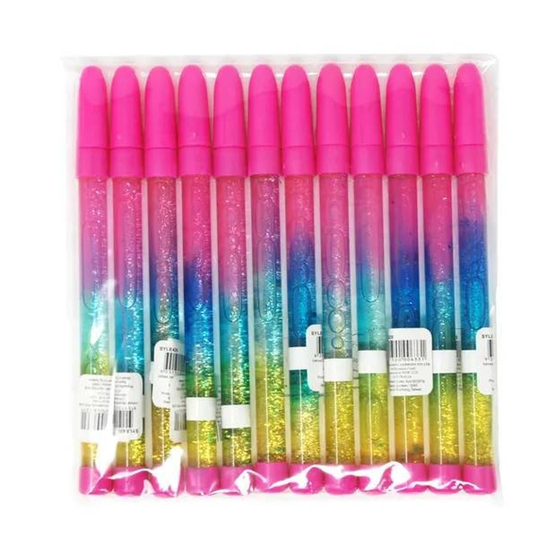 12 Pcs Rainbow Glitter Water Pen Kids Birthday Party Favour Party Bag ...