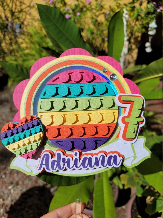 Pop It Cake Topper Pop It Birthday Decor Pop It Birthday | Etsy