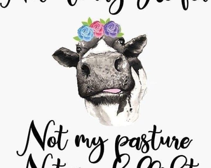 Not Today Heifer Not My Pasture Not My Bullshit SVG - Etsy