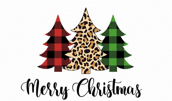 Merry Christmas Trees SVG | Etsy