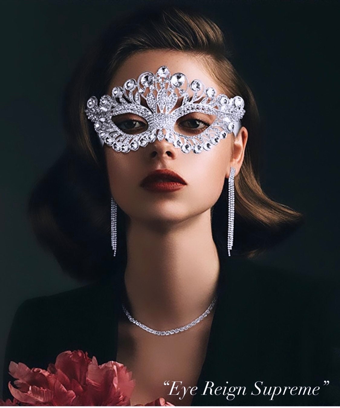 Lifes A Masquerade Rhinestone Bling Mask - Etsy